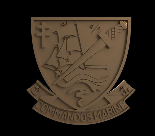Dynamo-Models A90002-25 Commando Marine Plaque