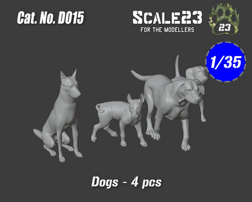 Scale23 35-D015 Psy (4 szt.)