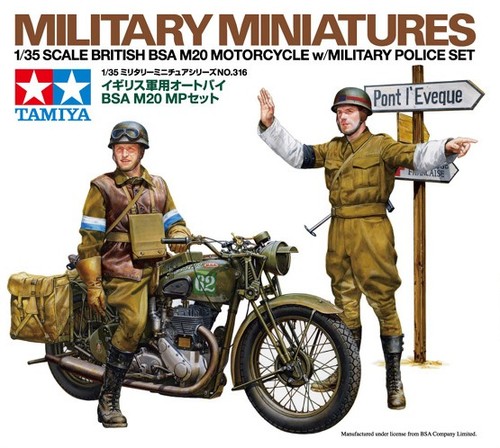 Tamiya 35316 British BSA M20 Motorcycle with Military Police Set