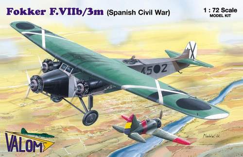 Valom 72054 Fokker F.VIIb/3m (Spanish Civil War)