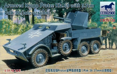 Bronco CB35132 Armored Krupp Protze Kfz.69 with 3.7cm Pak 36 (late version)
