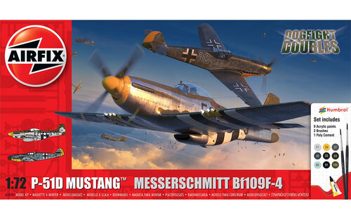 Airfix 50193 North American P-51 D Mustang & Messerschmitt Bf-109 F-4 - Dogfight Double (New Tooling