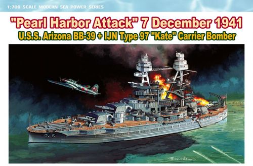 Dragon 7127 U.S.S. Arizona BB-39 + IJN Type 97 "Kate" Carrier Bomber
