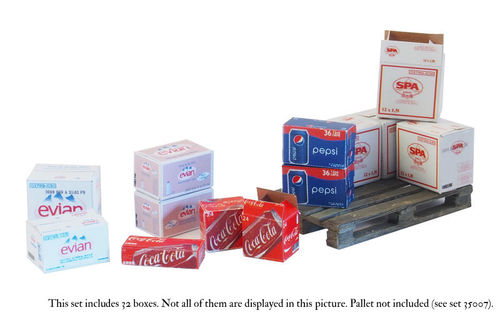 Matho Models 35013 Cardboard Boxes - water and soda drinks
