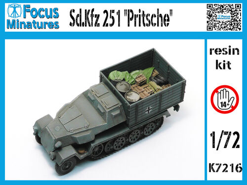 FOCUS MINIATURES K7216 Sd.Kfz 251 "Pritsche"