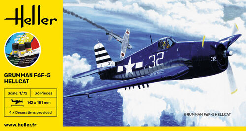 Heller 56272 Grumman F6F-5 Hellcat - Starter Set