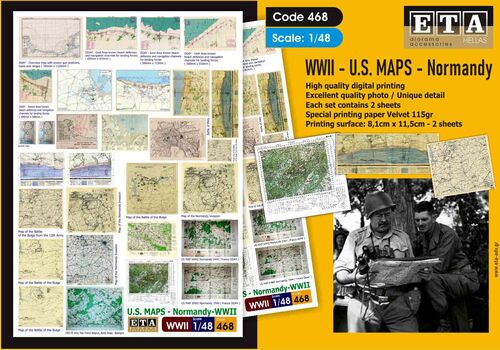 ETA DIORAMA ACCESSORIES 468 U.S. MAPS - D-DAY Normandy