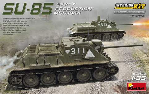 MiniArt 35204 SU-85 Soviet Self-Propelled Gun MOD.1944 Early Production Interior Kit