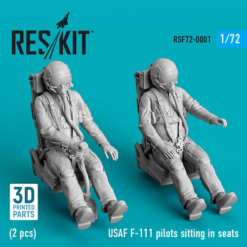 RES/KIT F72-0001 USAF F-111 Pilots Sitting In Seats (2 pcs)