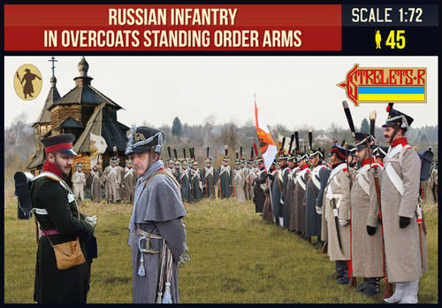 Strelets-R 21972 Russian Infantry in Overcoats Standing Order Arms (Napoleonic Wars)