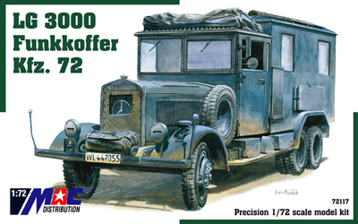 MAC 72117 German Truck Mercedes LG 3000 Funkkoffer Kfz.72