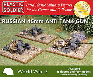 The Plastic Soldier Company WW2G20001 Soviet 45mm anti-tank gun