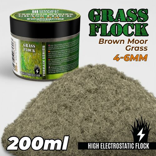 Green Stuff World 11151 Static Grass Flock 4-6mm - Brown Moor Grass