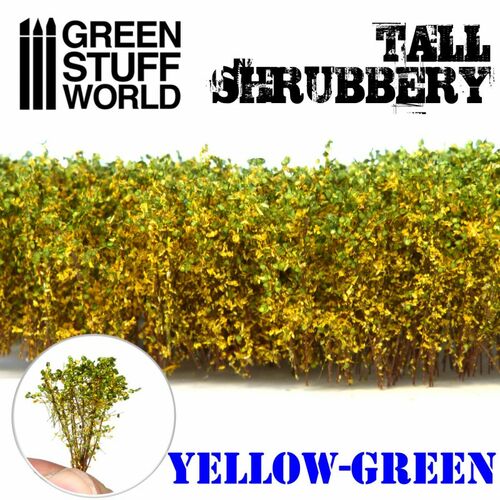 Green Stuff World 9926 Tall Shrubbery - Yellow/Green