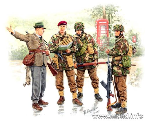 Master Box 3533 British paratroopers, 1944. Kit 1