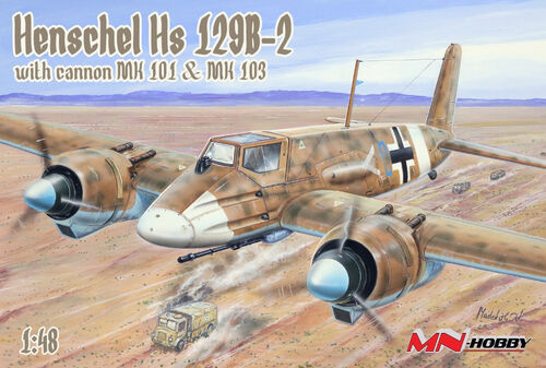 MN Hobby 48MN002 Henschel Hs 129B-2 With Cannon MK 101 And MK 103