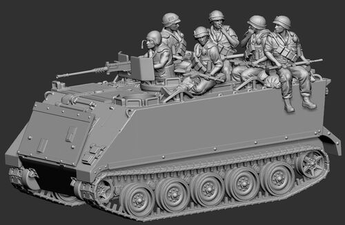 Germania-Figuren 72-CW-2017 US Army tank riders M113