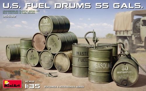 MiniArt 35592 U.S. Fuel Drums 55 gals.