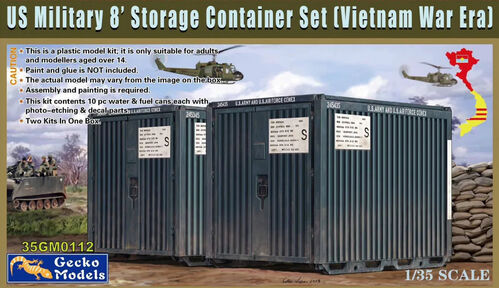 Gecko Models 35GM0112 US Military 8's Storage Container Set (Vietnam War Era)