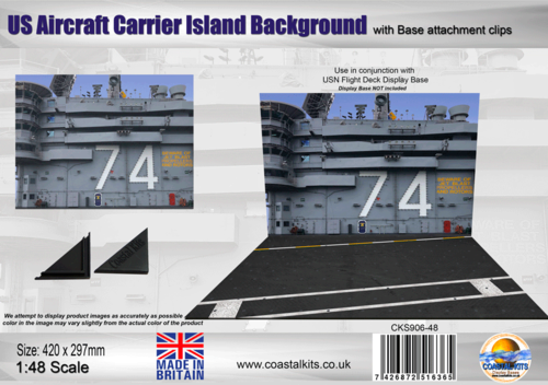 Coastal kits S906-48 US Aircraft Carrier Island Background