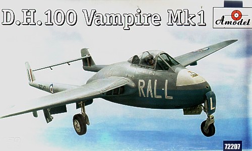 A-Model 72207 British Jet-Engine Fighter De Havilland DH.100 Vampire Mk.I