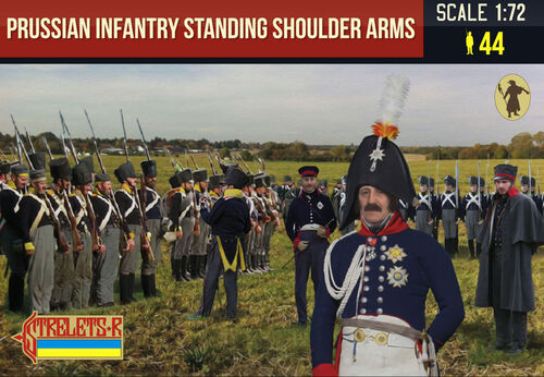 Strelets-R 18072 Prussian Regular Infantry Standing - Shoulder Arms (Napoleonic Wars)