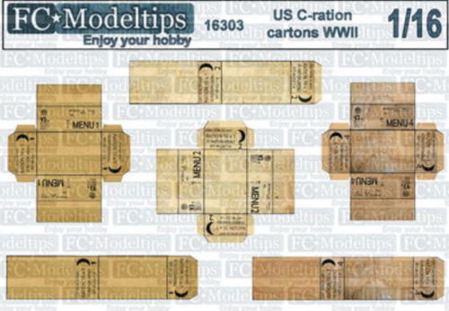 FC ModelTrend 16303 US army C-ration boxes, WWII