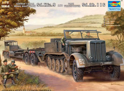 Trumpeter 07275 Sd.Kfz.9 and Mini Transporter Sd.Ah.116