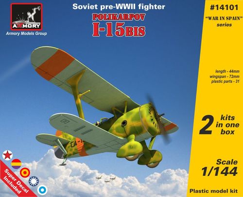 Armory Models Group 14101 Polikarpov I-15bis, Soviet pre-WWII fighter