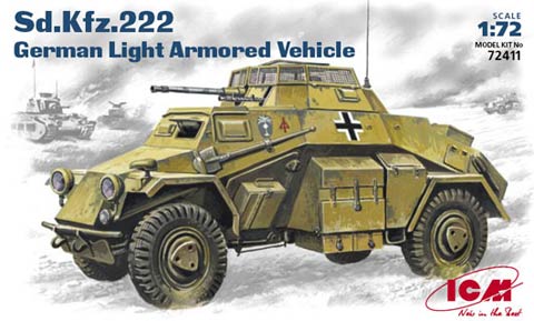ICM 72411 Sd.Kfz.222 German WW2 Light Armored Vehicle