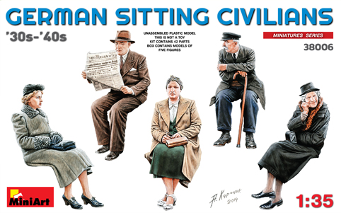 MiniArt 38006 German Sitting Civilians 30-40's