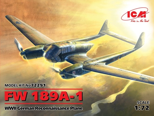 ICM 72291 Fw 189A-1 WW2 German Reconnaisance plane