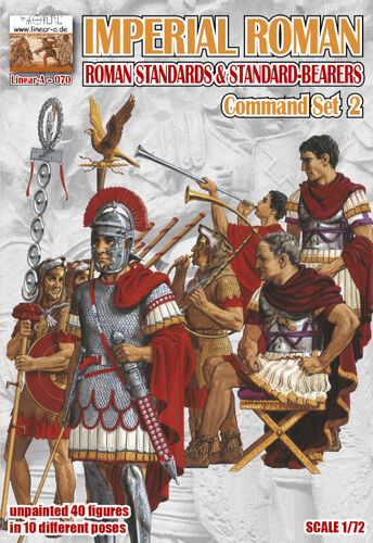 Linear-A 070 Imperial Roman Standard & Standards Bearers - Command Set 2 (40 figures)