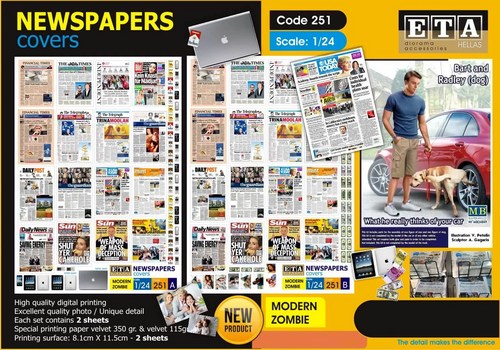 ETA DIORAMA ACCESSORIES 251 Newspapers - Covers / Pages