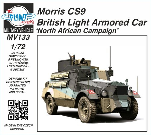 Planet Models MV133 Morris CS9 British Light Armored Car - North African Campaign