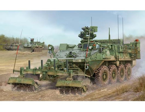 Trumpeter 01574 M1132 Stryker Engineer Squad Vehicle w/LWMR-Mine Roller/SOB