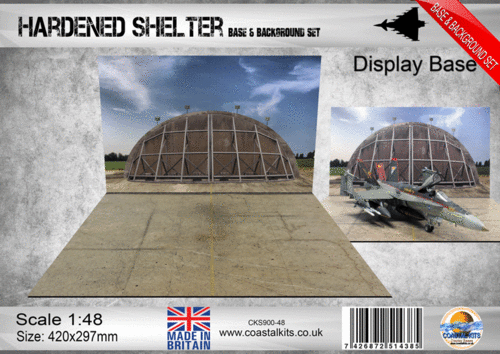 Coastal kits S900-48 Hardened Aircraft Shelter Base & Background 420 x 297mm