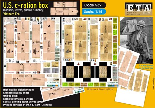 ETA DIORAMA ACCESSORIES 539 Vietnam War: C-Ration Box