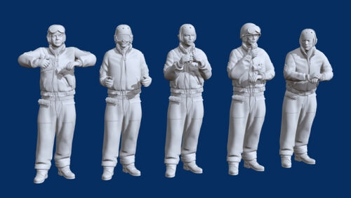Peddinghaus-Decals 72F012 US WWII Tank Crew (5 figures)