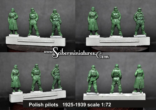 Scibor Monstrous Miniatures 72HM0049 Polish Pilots 1925-1939 Set #1