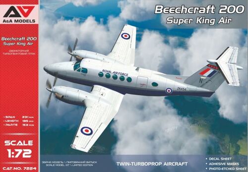 A & A Models 7224 Beechcraft 200 Super King Air Twin-Turboprop Aircraft