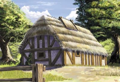 Zvezda 8532 European Thatched Country House