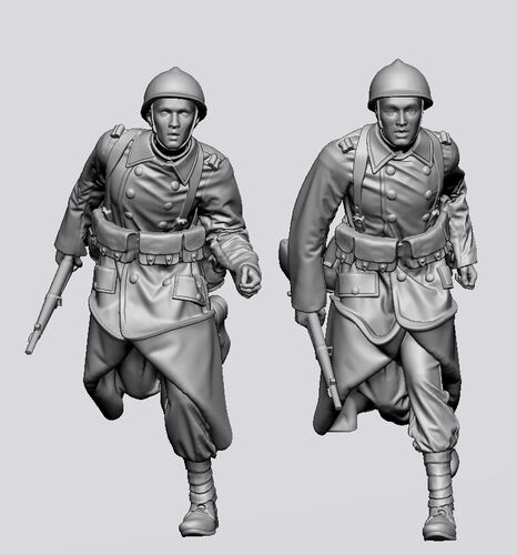 Glowel Miniatures 35084 French Soldiers Running