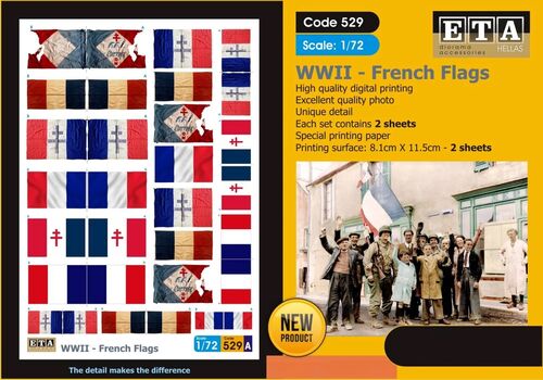 ETA DIORAMA ACCESSORIES 529 France WWII Flags