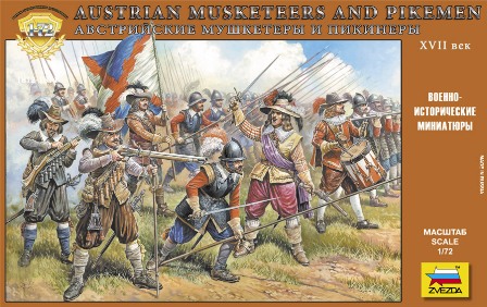 Zvezda 8061 Austrian Musketeers and Pikemen 17TH Century