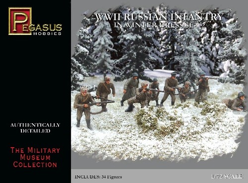Pegasus 7272 WWII Russian Infantry in Winter Dress Set 2