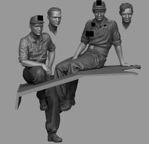 PanzerArt FI35-124 StuG crew at rest set