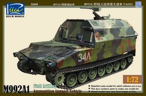 Riich.Models RT72003 M992A1 Field Artillery Ammunition Support Vehicle