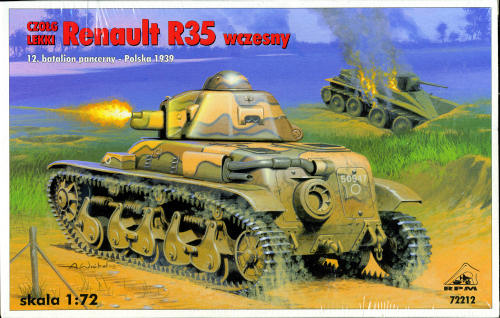 RPM 72212 Renault R35 light tank early version. (37mm SA18 (Poland - 1939) + 1 DECO 43EME BCC FRANCE 1940)