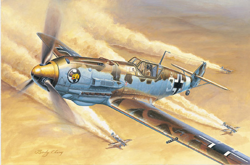 Trumpeter 02290 German IIWW fighter Messerschmitt Bf 109E-4/Trop